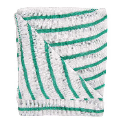 12" X 16" Green Striped Dish Cloth Pack Of 10
