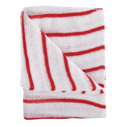 12" x 16" Red Striped Dish Cloth Pack Of 10