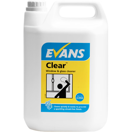 Evans 5 Litre Clear Glass Cleaner