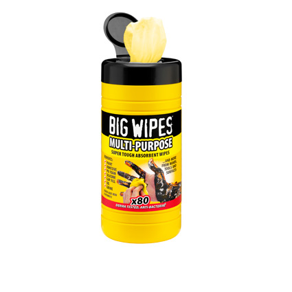 Big Yellow Industrial Wipes 80 per tub
